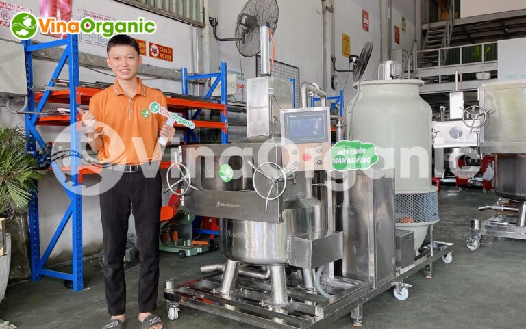 MC005 - Máy chiên chân không 5kg, chiên khoai lang que, củ sen