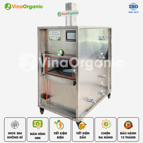 MC005 - Máy chiên chân không 5kg, chiên khoai lang que, củ sen