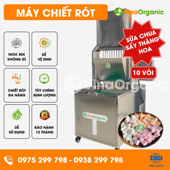 VGD10 - Máy chiết rót sữa chua sấy thăng hoa 10 vòi