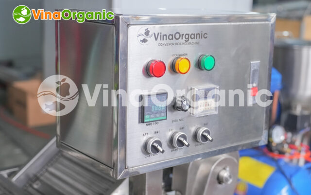 MCBT100 - Máy chiên băng tải 100L, chiên chả lươn, đậu phộng